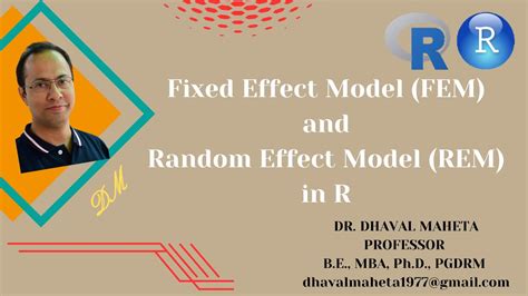 23 Fixed Effect Model Fem And Random Effect Model Rem In R And R