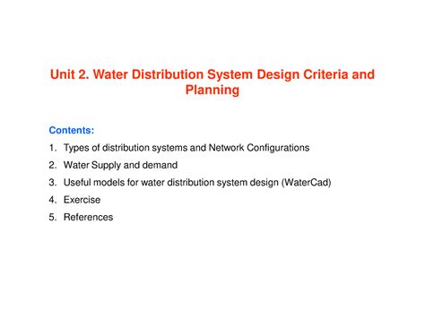 Water Distribution System Design Book At Barbara Bowles Blog