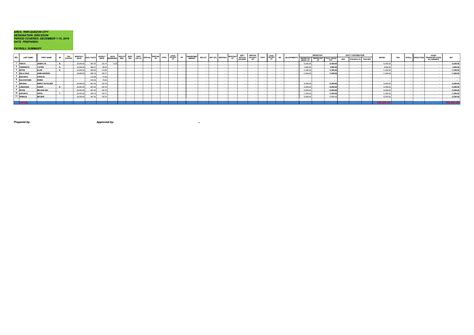 Printable Payroll Ledger Template Spar Premium Template