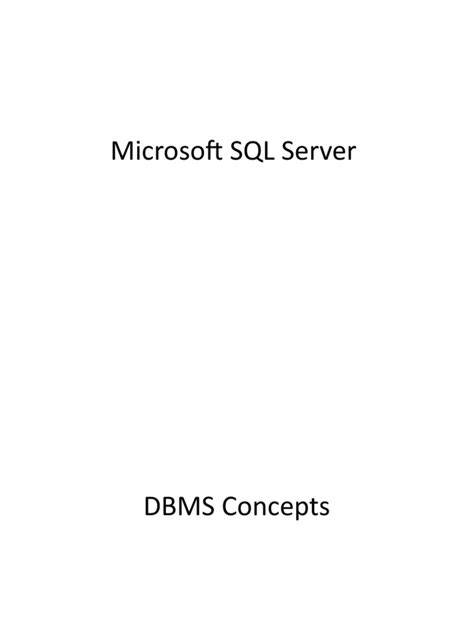 Microsoft Sql Server Pdf Conceptual Model Databases