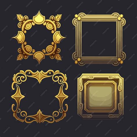 Premium Vector Rank Frames Ui Game Borders Evolution Frames For Rpg