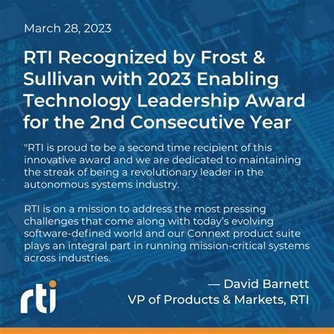 We Have Some Exciting News To Share Rti Has Been Recognized By Frost
