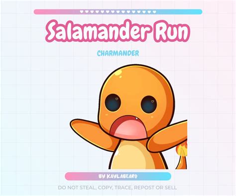 Animated Emote Alert Run Salamander Orange Twitch Youtube Discord Kick Emotes Stream Graphics Etsy