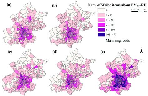 Spatiotemporal Variations Of Pm2 5 Rh In A Spring B Summer C