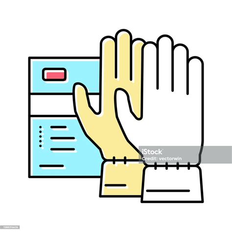 스페셜 장갑 스파 살롱 액세서리 컬러 아이콘 벡터 일러스트레이션 각질제거에 대한 스톡 벡터 아트 및 기타 이미지 각질제거 개인 장식품 마사지 도구 Istock