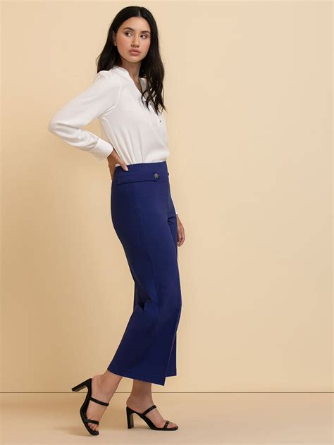 Ponte Pull On Wide Leg Crop Pant Jules And Leopold