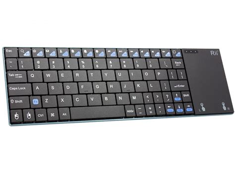 Rii 2 4GHz Rechargeable Compact Wireless Keyboard With Touchpad