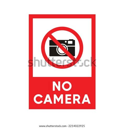 No Camera Use Sign Design On Stock Vector Royalty Free 2214022925