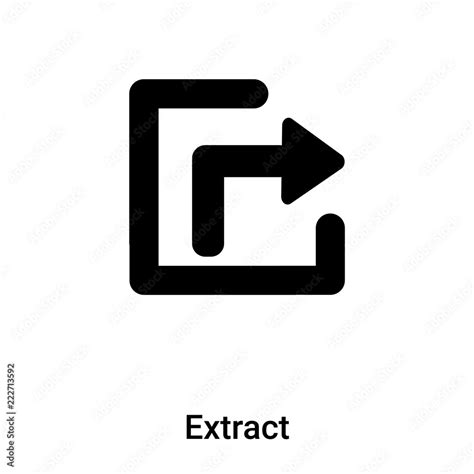 Vecteur Stock Extract Icon Vector Isolated On White Background Logo