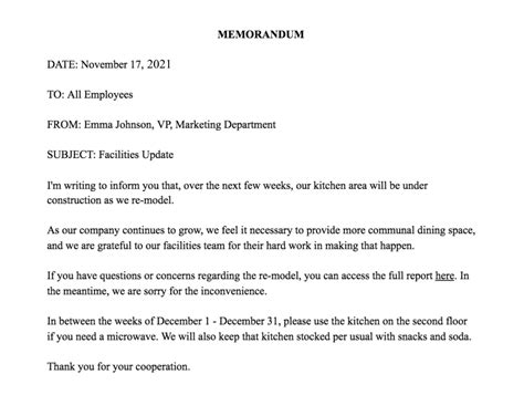 Creative Data Networks How To Write A Memo Template And Examples