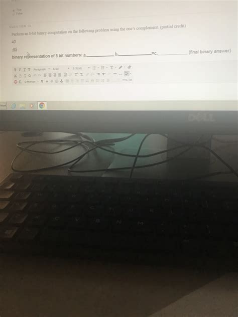 Solved Perform An 8 Bit Binary Computation On The Following