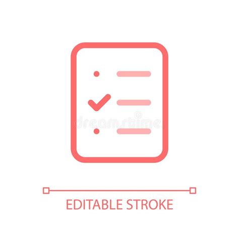 Survey Pixel Perfect Color Linear Ui Icon Stock Vector Illustration Of Stroke Checklist