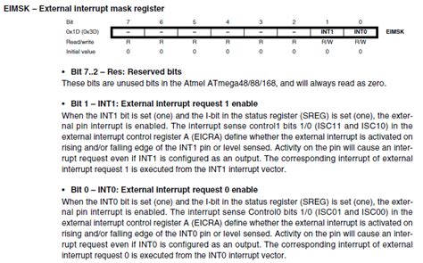 C Interrupt Programming For Avr Atmega48 Stack Overflow