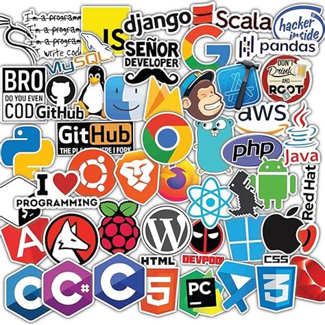 50 Pcs Laptop Sticker For Programmer Coder Developer It Professional Stickers For Laptop