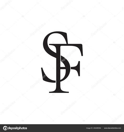 字母 Sf 简单链接重叠徽标矢量图库矢量图作者：© Adnanbantul87 264489384