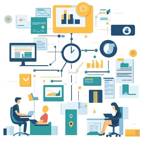 collaborative workflows for project management premium ai generated image