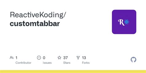 GitHub ReactiveKoding Customtabbar