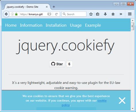 Jquery Plugins For Eu Cookie Law Notification Popup Learning Jquery