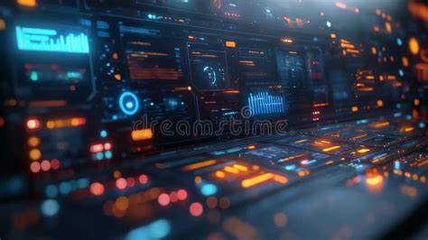 Technology Interface Computer Data Screen Display Animation Stock Footage Video Of Computing