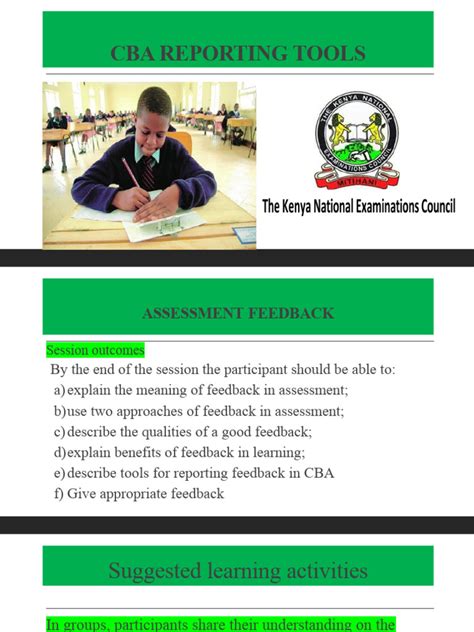 Cba Reporting Tools Tot Pdf Learning Classroom