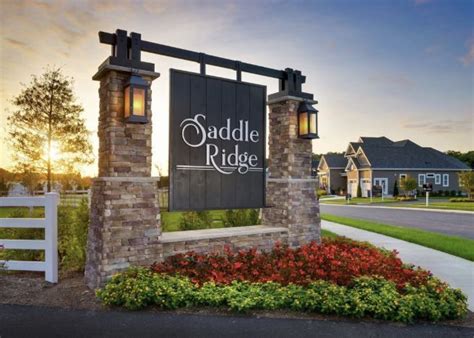 Saddle Ridge Neighborhood Entrance Sign Ranch House Entrance Signage