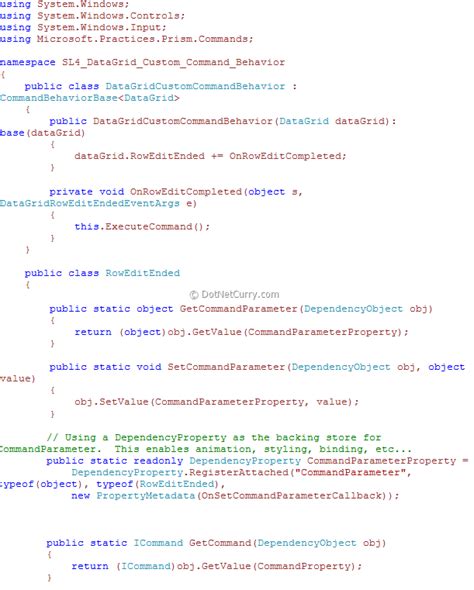Silverlight 4 End To End Application Using Prism 4 Wcf 4 And Datagrid Custom Behavior