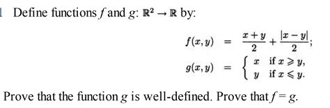 solved define functions f and g r2→r by
