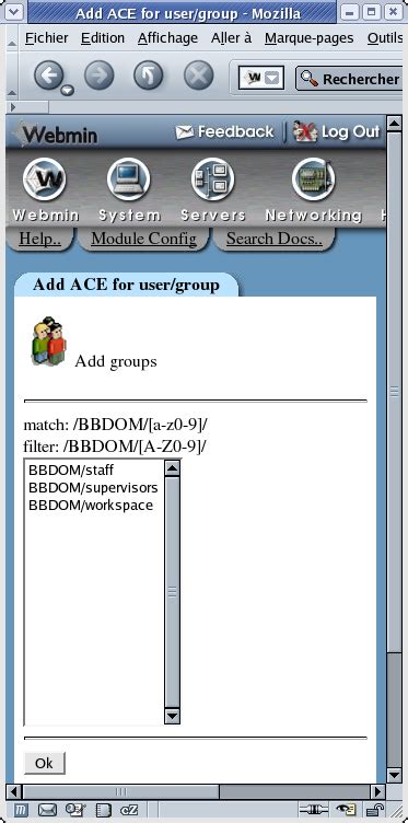 Webmin File Acls