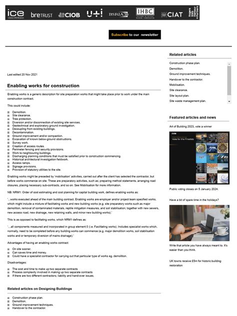 Enabling Works For Construction Designing Buildings Pdf