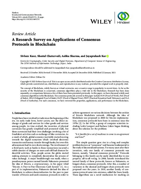 pdf a research survey on applications of consensus protocols in