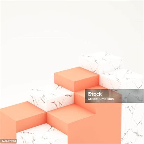 기하학적 인물은 분홍색 배경 3d 렌더링 3d 그림에 표시됩니다 모양에 대한 스톡 사진 및 기타 이미지 모양 생활필수품 입방체 Istock