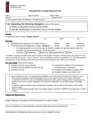 Fillable Online Name Gender Change Request Form Saint Paul Public Babes Fax Email Print