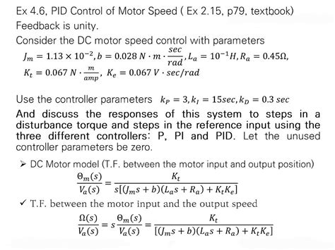 Solved Ex 4 6 PID Control Of Motor Speed Ex 2 15 P79 Chegg Com