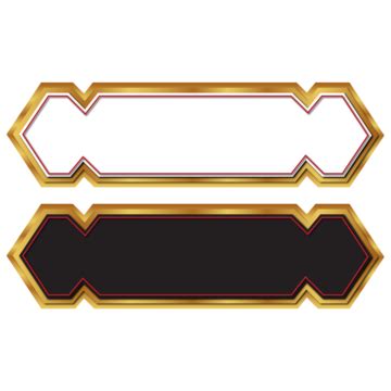 Ppt Text Box Header Golden Frame Vector Text Box Header Title Box PNG And Vector With