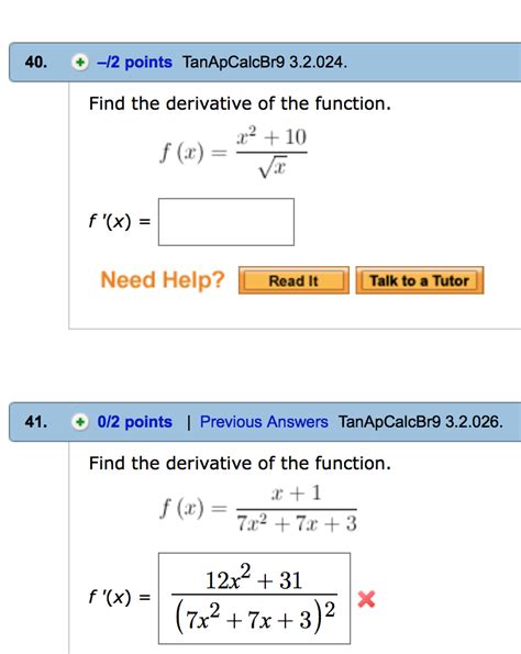 solved find the derivative of the function f x x 2
