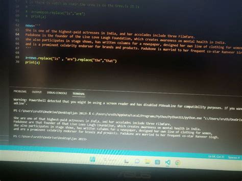 sruthi gokarnam on linkedin task 14 topic take a string paragraph