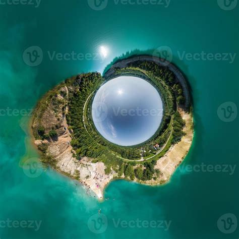 Blue Little Planet Inversion Of Tiny Planet Transformation Of