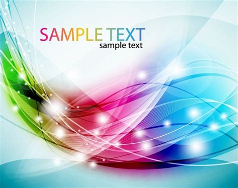 Abstract Colorful Curve Waves Vector Background Free Vector In