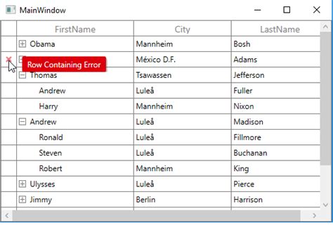 Data Validation In Wpf Treegrid Control Syncfusion®