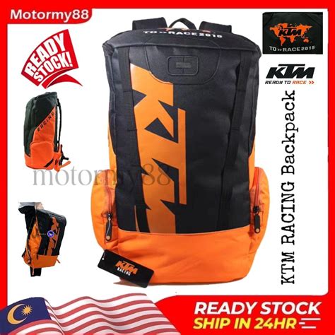 Racing Motor Backpack Waterproof Ktm Backpack Riding Bag Begpack Shopee Malaysia