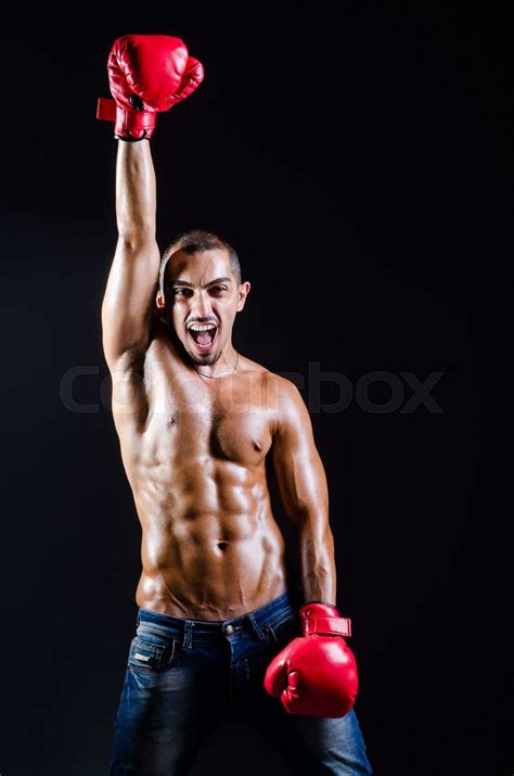 Ripped Boxer In Sports Concept Stock Image Colourbox