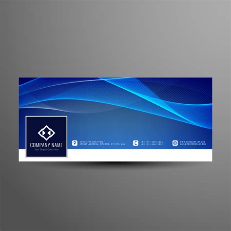 Abstract Blue Wavy Facebook Timeline Banner Template 518207 Vector Art At Vecteezy