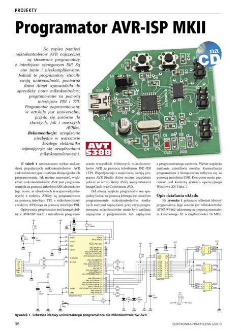 pdf t programator avr isp mkii · programator avr isp mkii do zapisu