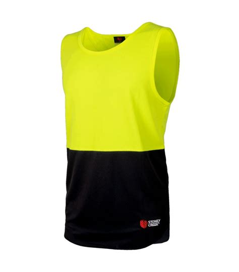 Trade Singlet Hi Vis Yellow Stoney Creek Workwear Gear