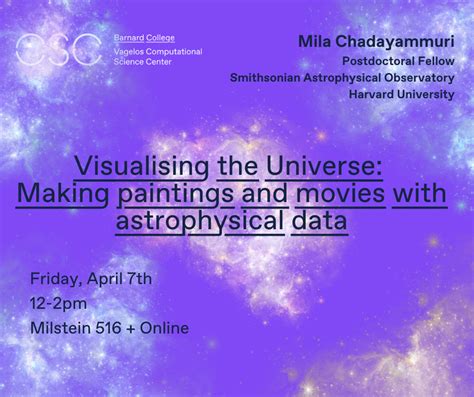 CSC Workshop Visualising The Universe Barnard Computational Science