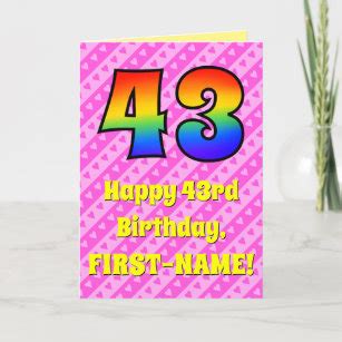 43rd Birthday Cards Zazzle Uk