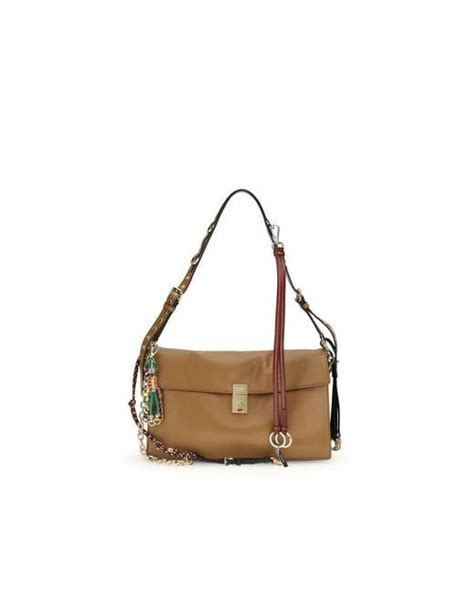 Prada Beige Calf Leather Bos Taurus Shoulder Bag In Brown Lyst Uk