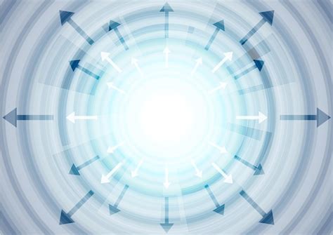 Premium Vector Abstract Blue Tech Arrows And Circles Background