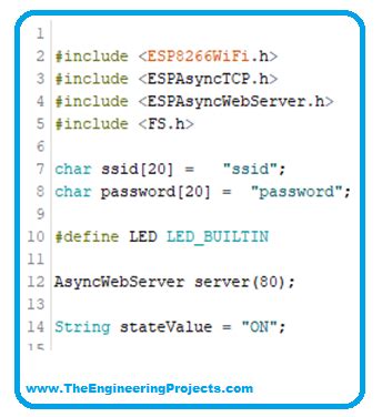 Create Webserver With Esp Using Spiffs The Engineering Projects