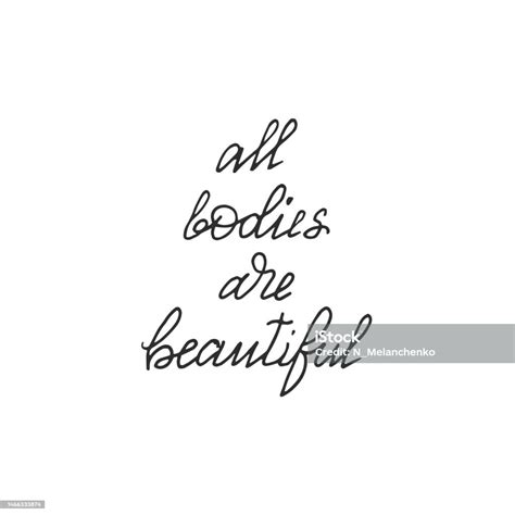 모든 몸은 아름답습니다손으로 쓴 글자 신체 긍정적 인 동기 부여 인용문 개념에 대한 스톡 벡터 아트 및 기타 이미지 개념 건강한 생활방식 과체중 Istock